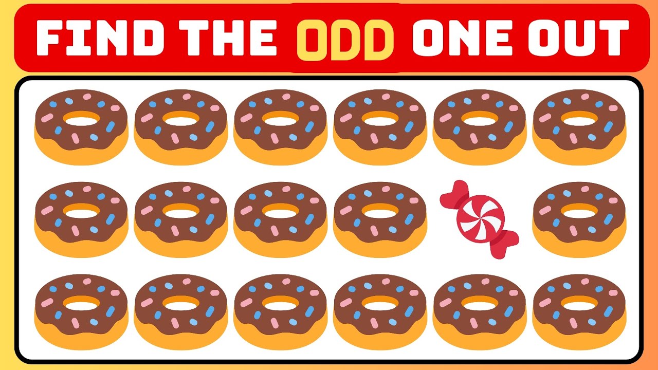 FIND THE ODD EMOJI OUT | Candy, Drink, and Food Edition 🍭🍰 (Easy ...