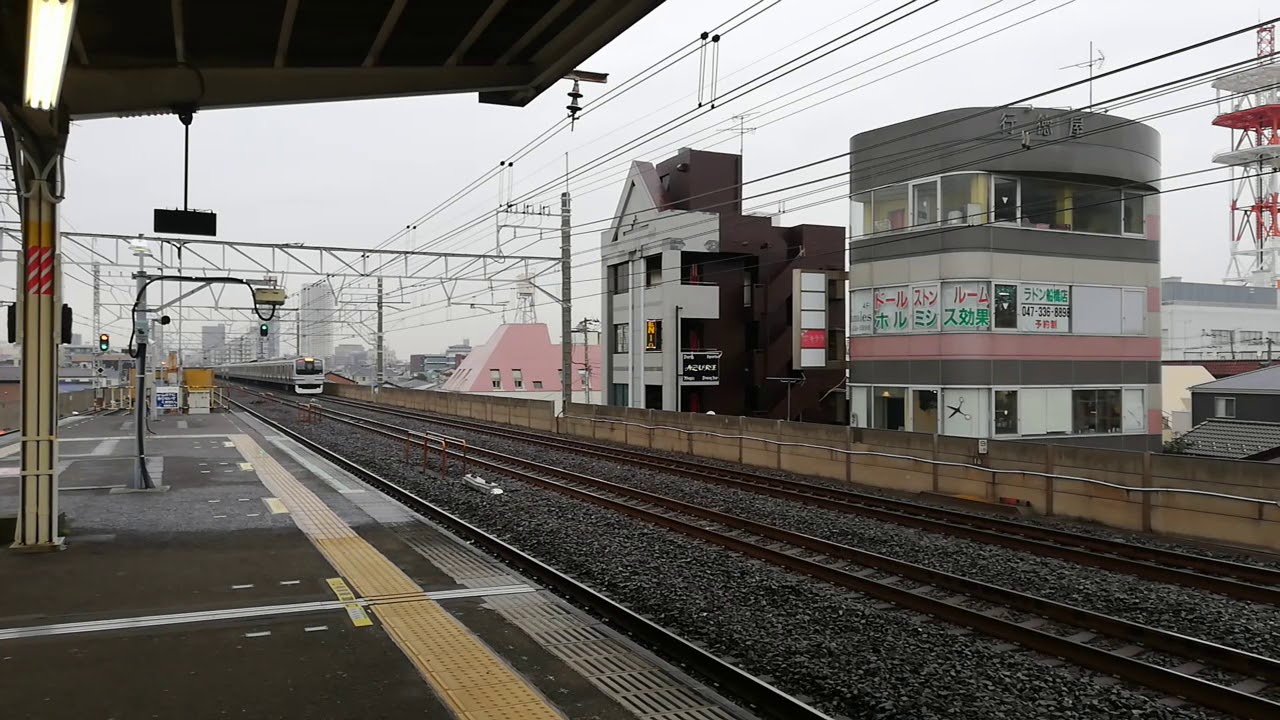 Tokyo~Chiba high speed driving (sobu line rapid) 120km/h - YouTube