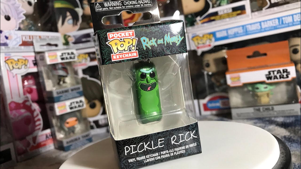 Rick and Morty Pickle Rick Mini Pop! Vinyl Keychain Figure Unboxing ...