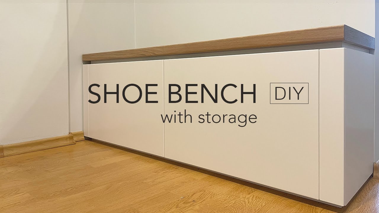 DIY Shoe Storage Bench - YouTube