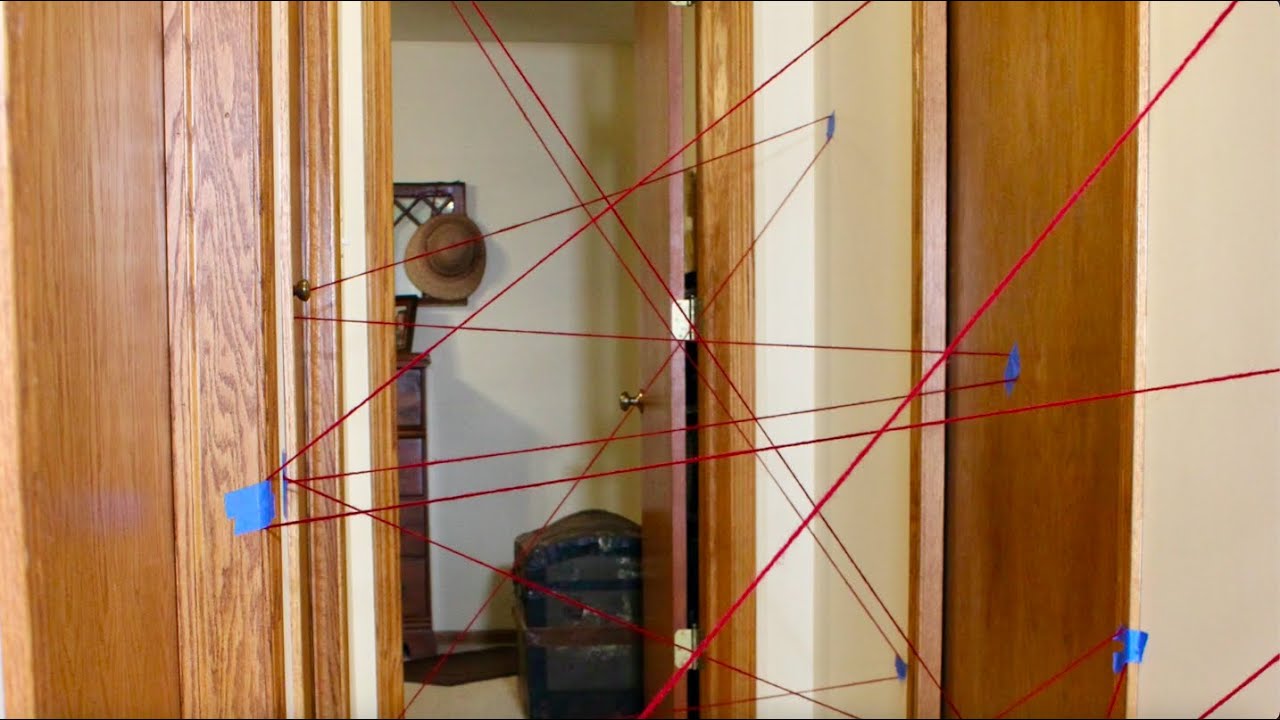 DIY Yarn Laser Maze Indoors | Welcome to Nana's - YouTube