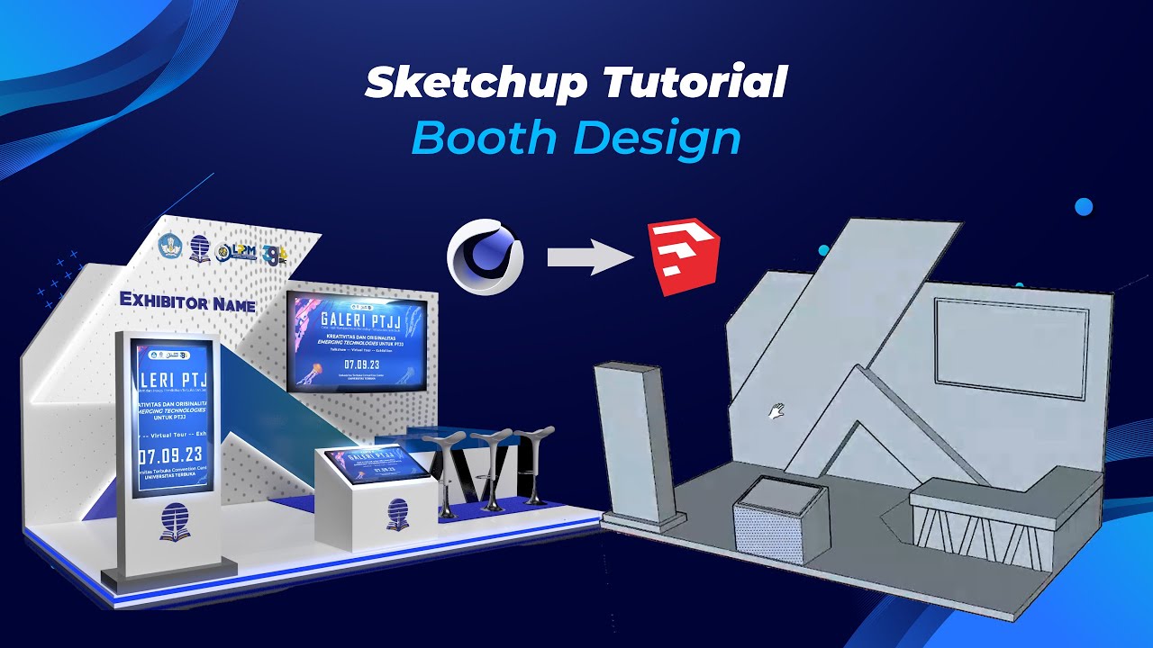 Sketchup Tutorial - Cara Membuat Design Booth dengan Sketchup - YouTube