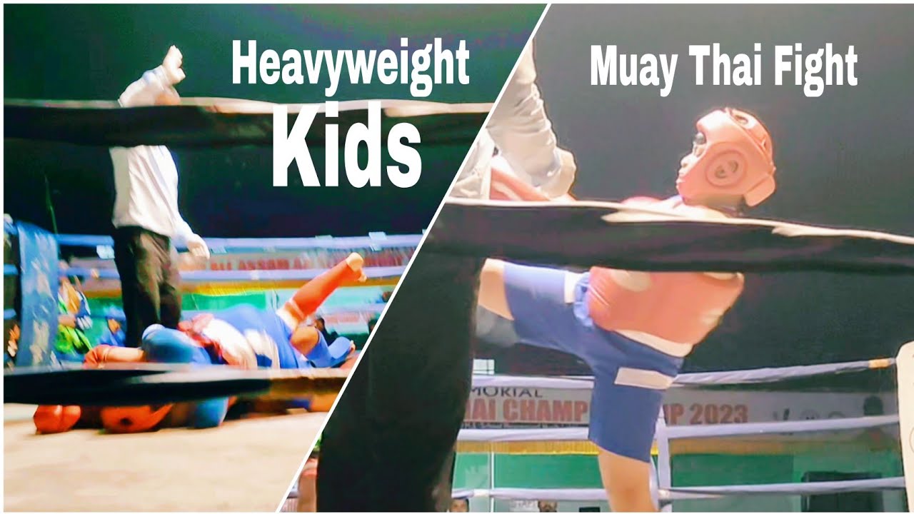 Heavy Weight Kids Muaythai Fight. Youth Muay Thai Bout. 20th State ...