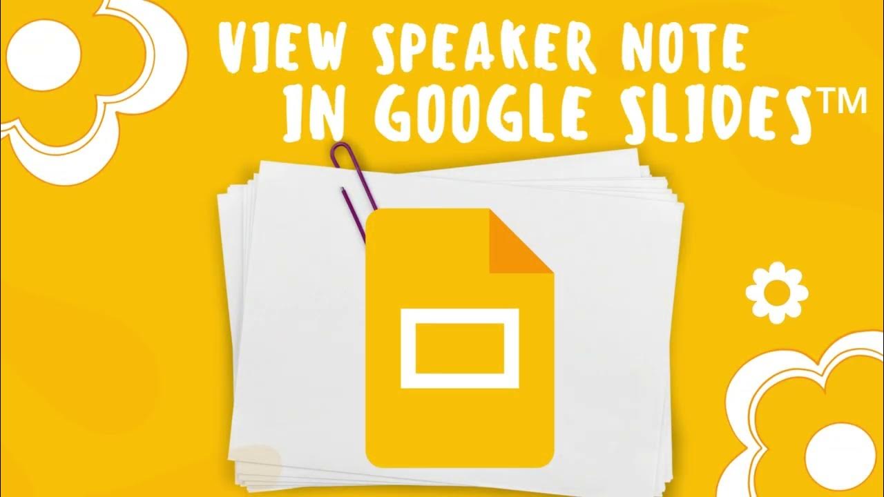 View Speaker Notes in Google Slides™ - YouTube