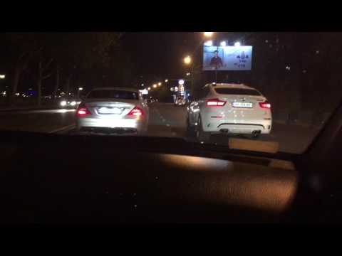 CLS55 vs X6 M (Friendly run)