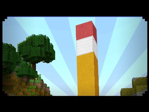 Minecraft: How to make a giant pencil - YouTube