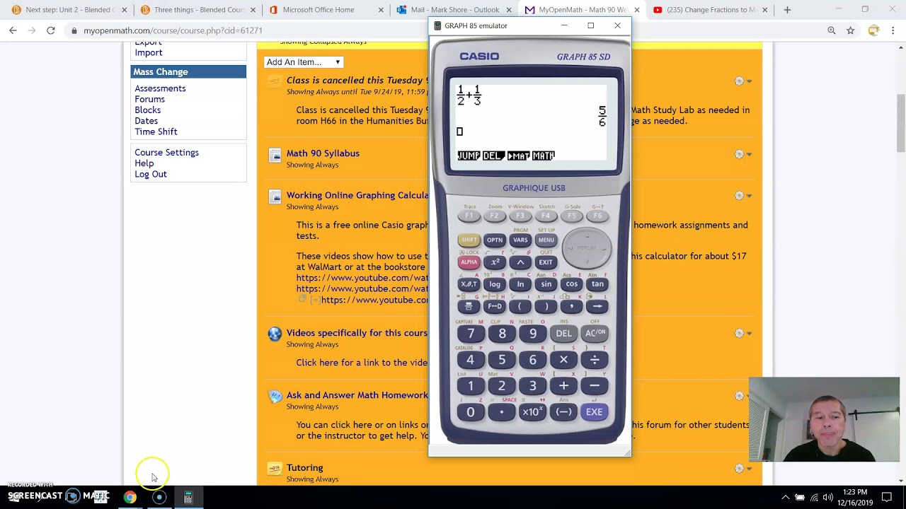 Using the Free Online Graphing Calculator (Graph 85) to work with ...