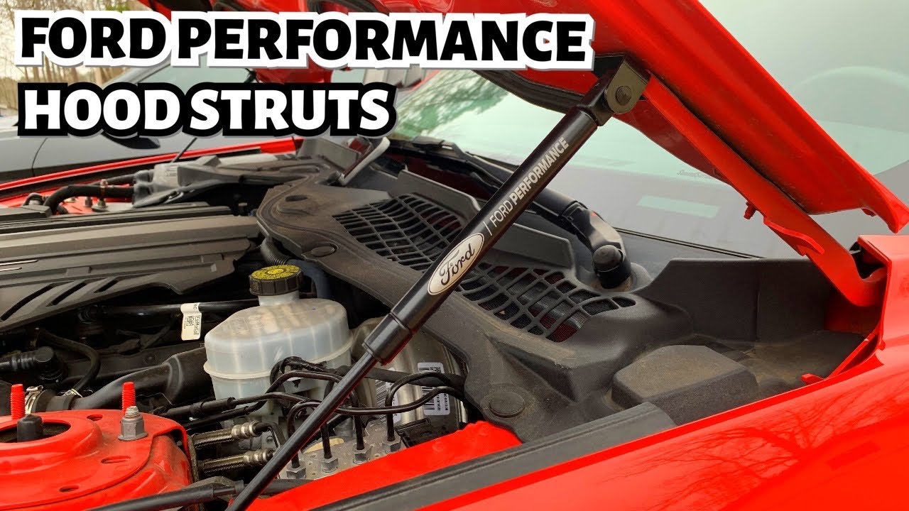 Ford Performance hood struts install on my 2018 Ford Mustang GT - YouTube