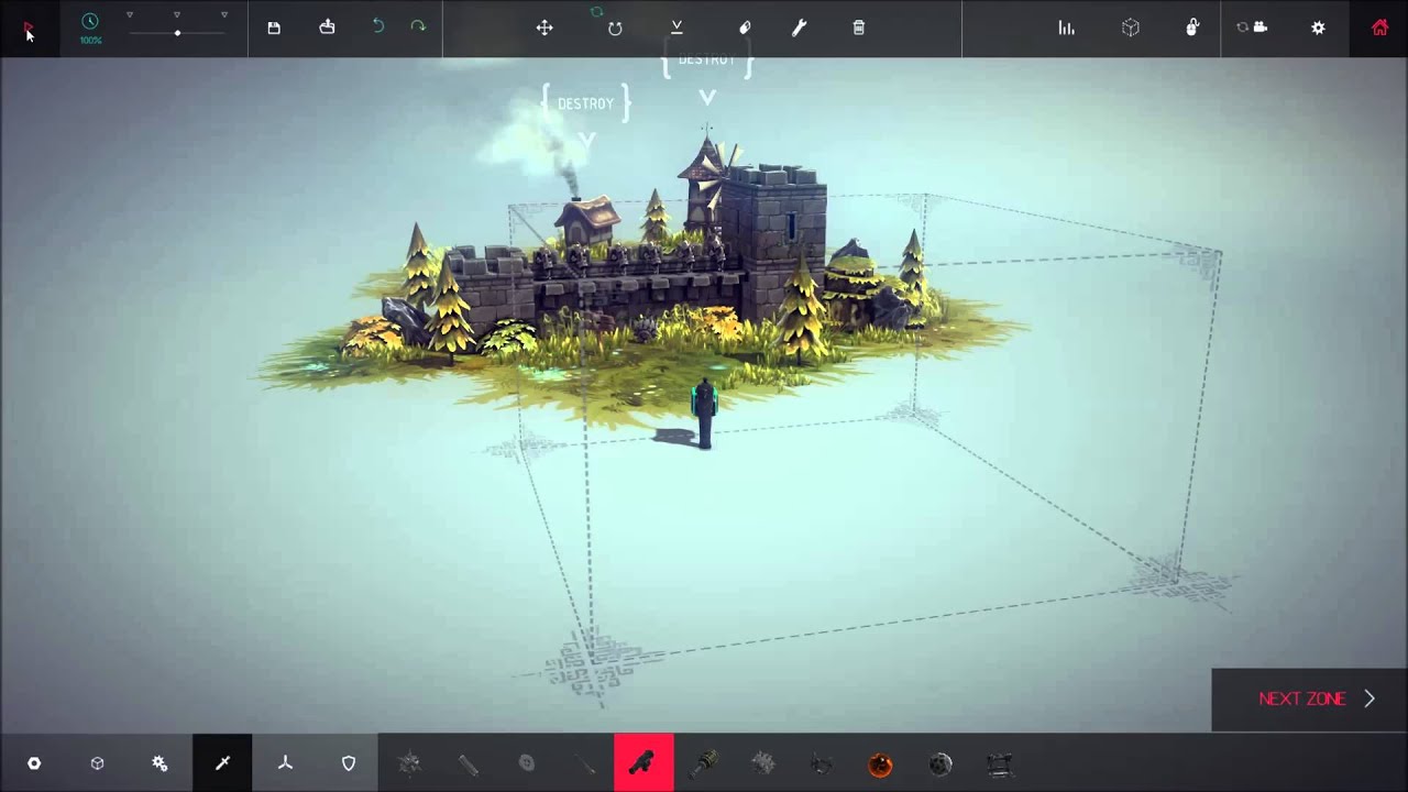 Besiege - Zone 4 Perimeter Wall 2blocks - YouTube