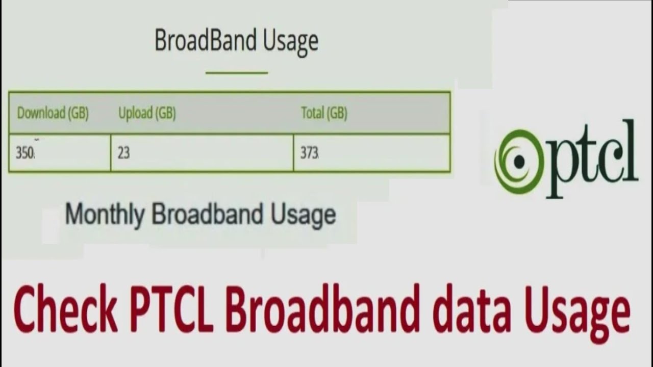 how to check ptcl broadband data usage | How to Check Ptcl Broadband ...