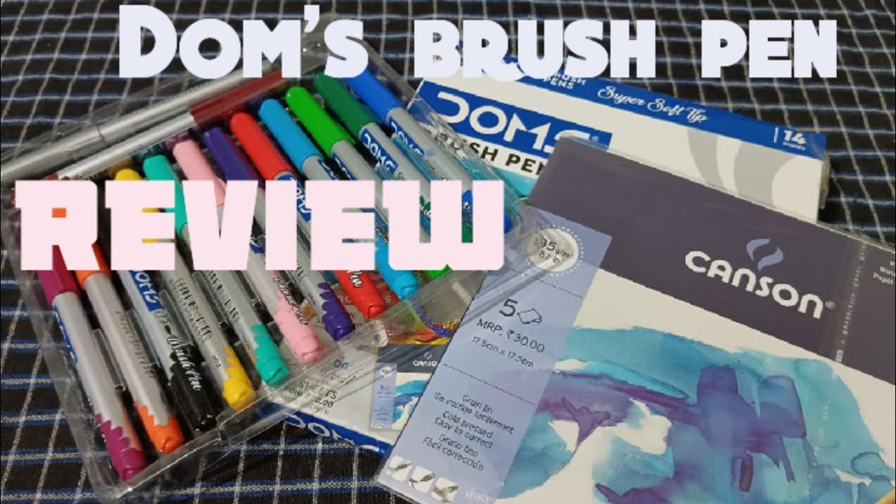 Dom's brush pens review and unboxing || Dom's brush pens / Beautiful ...