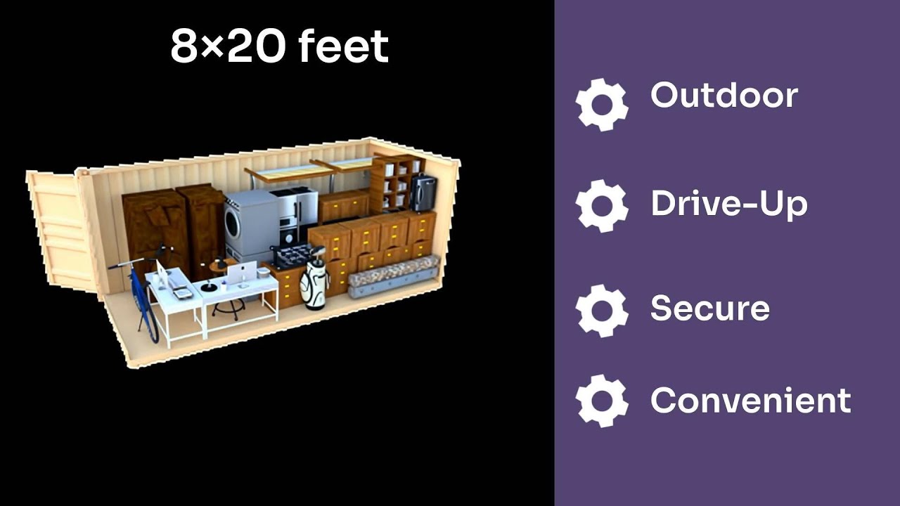 What Can You Fit Into an 8x20 Storage Container? - YouTube