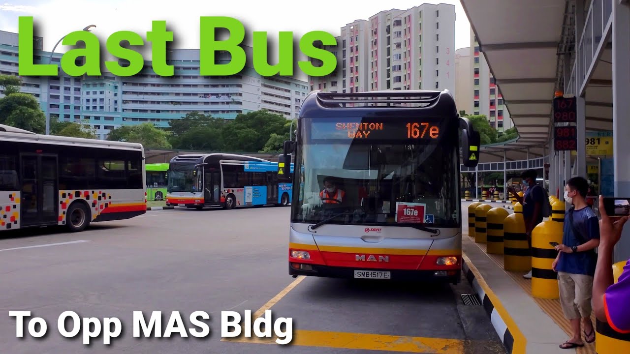 [Last Bus] SMRT Express Bus Service 167e [MAN NL323F Euro V Batch 3 ...