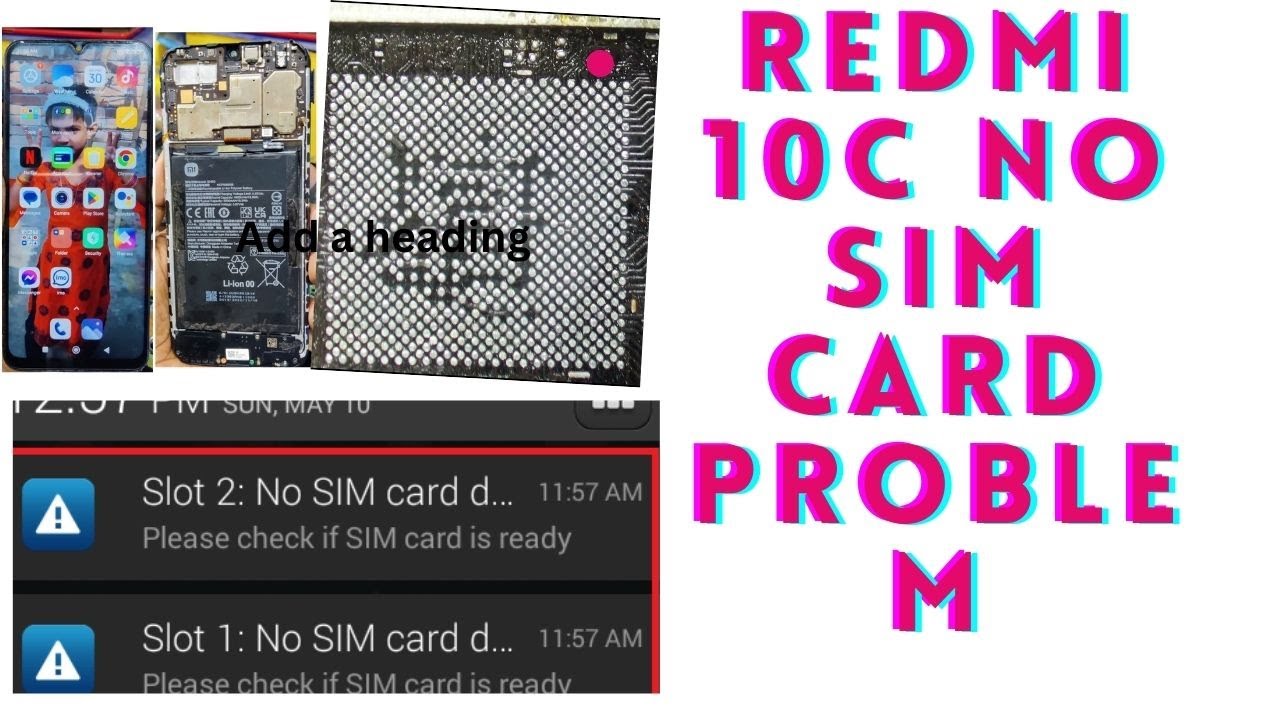 redmi 10c no sim card problem - YouTube