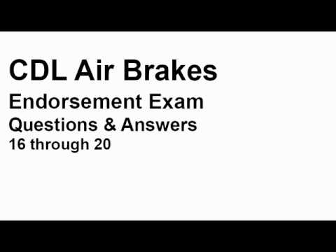 CDL Air Brakes Exam 4 - YouTube