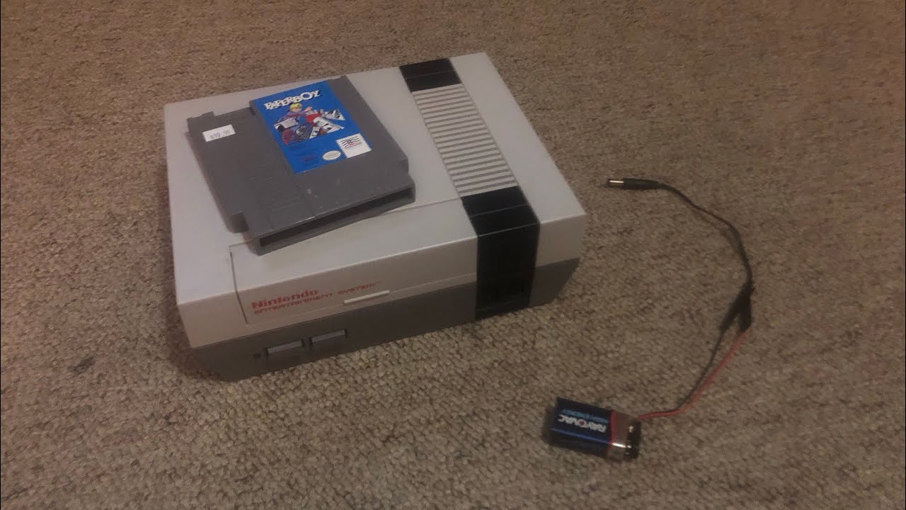 Playing NES Using a 9v Battery - YouTube