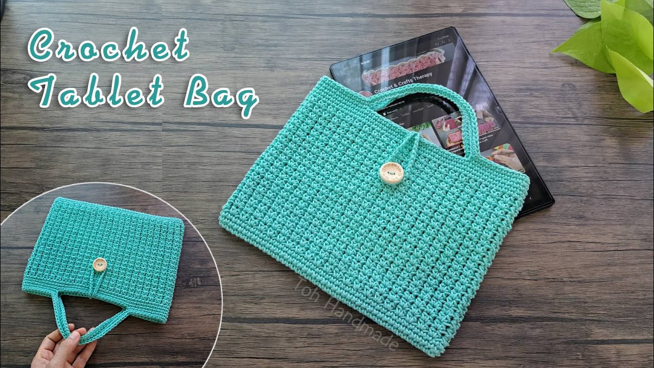 How to Crochet Tablet Bag | Step by Step Crochet Tutorial | Crochet for ...