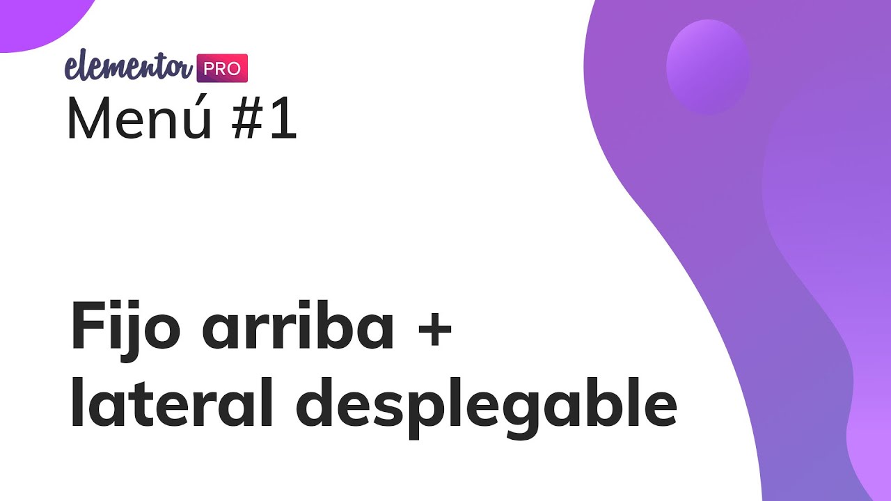Crea un menú fijo en la parte superior y un menú lateral deslizante con ...