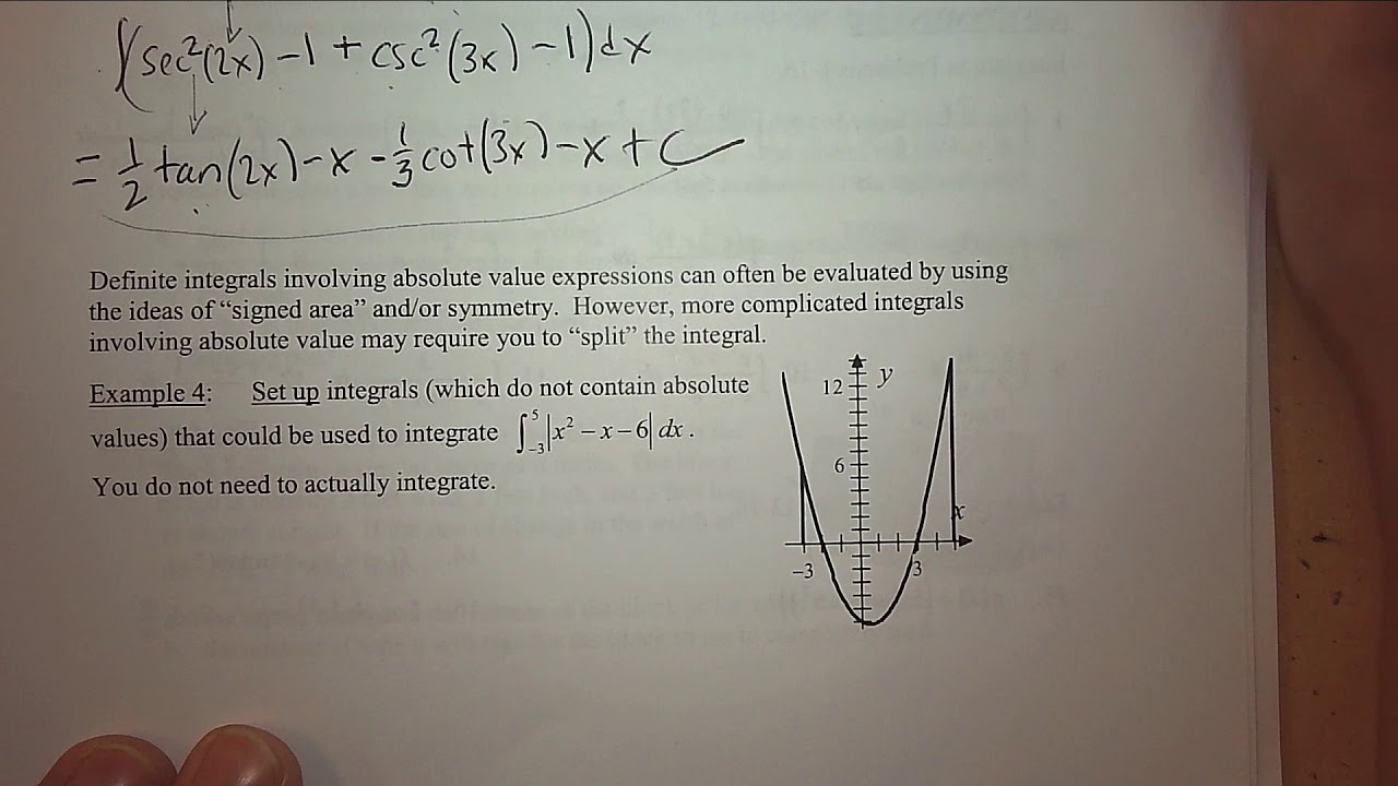Calculus Lesson 9-7 Final Integration Techniques - YouTube