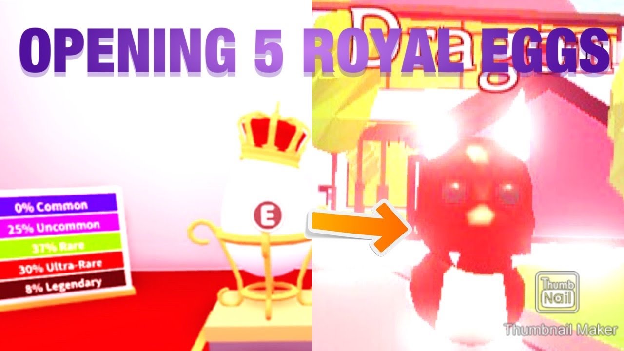 ROBLOX Adopt Me l OPENING 5 ROYAL EGGS (LEGENDARY)? - YouTube