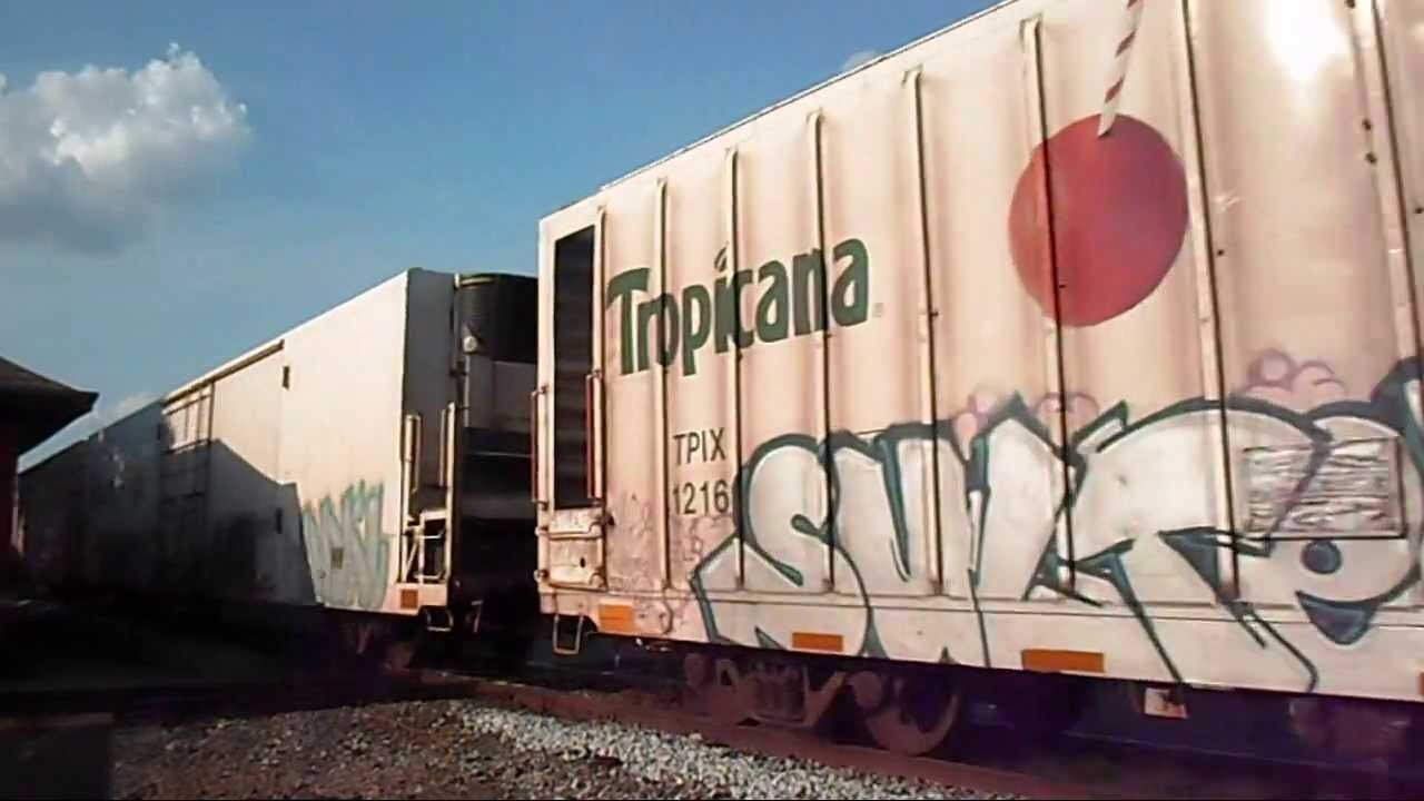 CSX Tropicana Juice Train Clickety Clack At The Double Diamond - YouTube