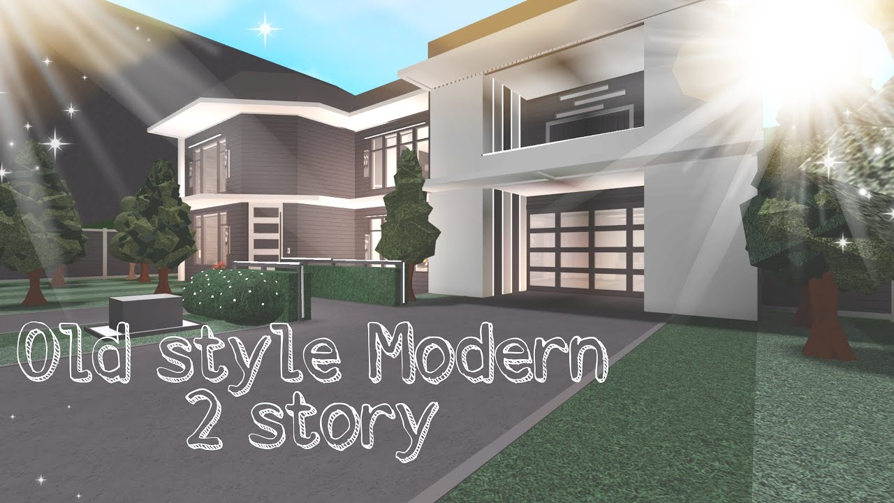 Old style modern 2 story | House Build| Roblox Bloxburg - YouTube