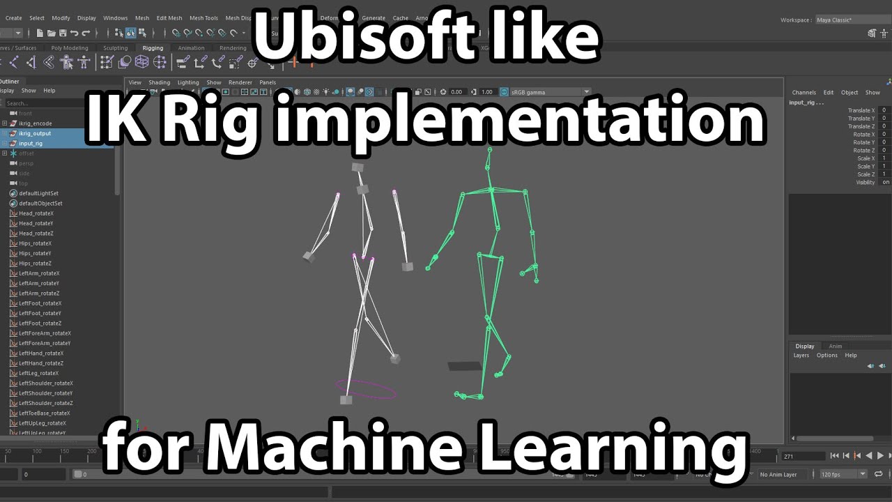 Ubisoft like IK Rig implementation for Machine Learning - YouTube