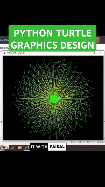 Turtle Graphics Design Using Python Code Turtledesign Pythontutorial