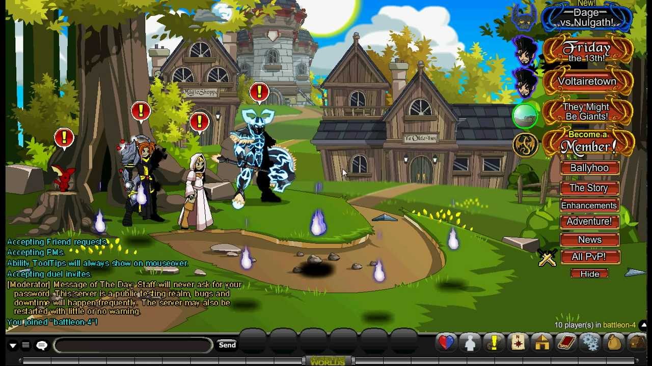 AQW epic_boom On PTR LAG test server - YouTube