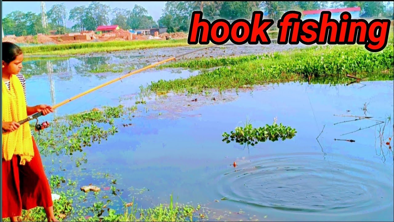 hook fishing. village fishing . Indian hook fishing. girl fishing video ...