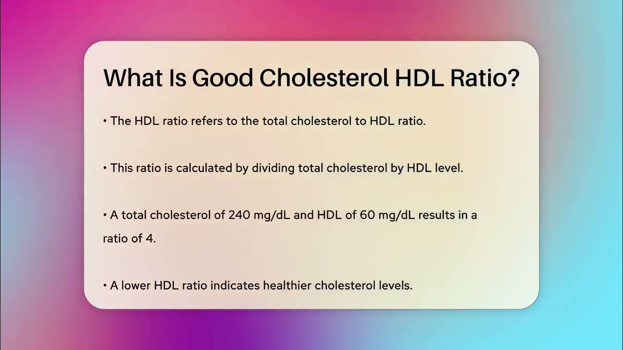 What Is Good Cholesterol HDL Ratio? - Cardiology Community - YouTube