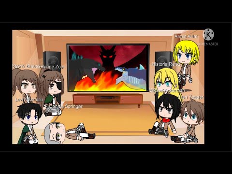 Aot react to Godzilla vs Zilla Jr Full Version Dinomania