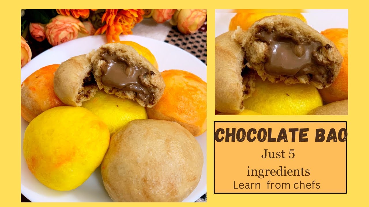 Chocolate filled buns with JUST 5 INGREDIENTS fluffy and soft ...