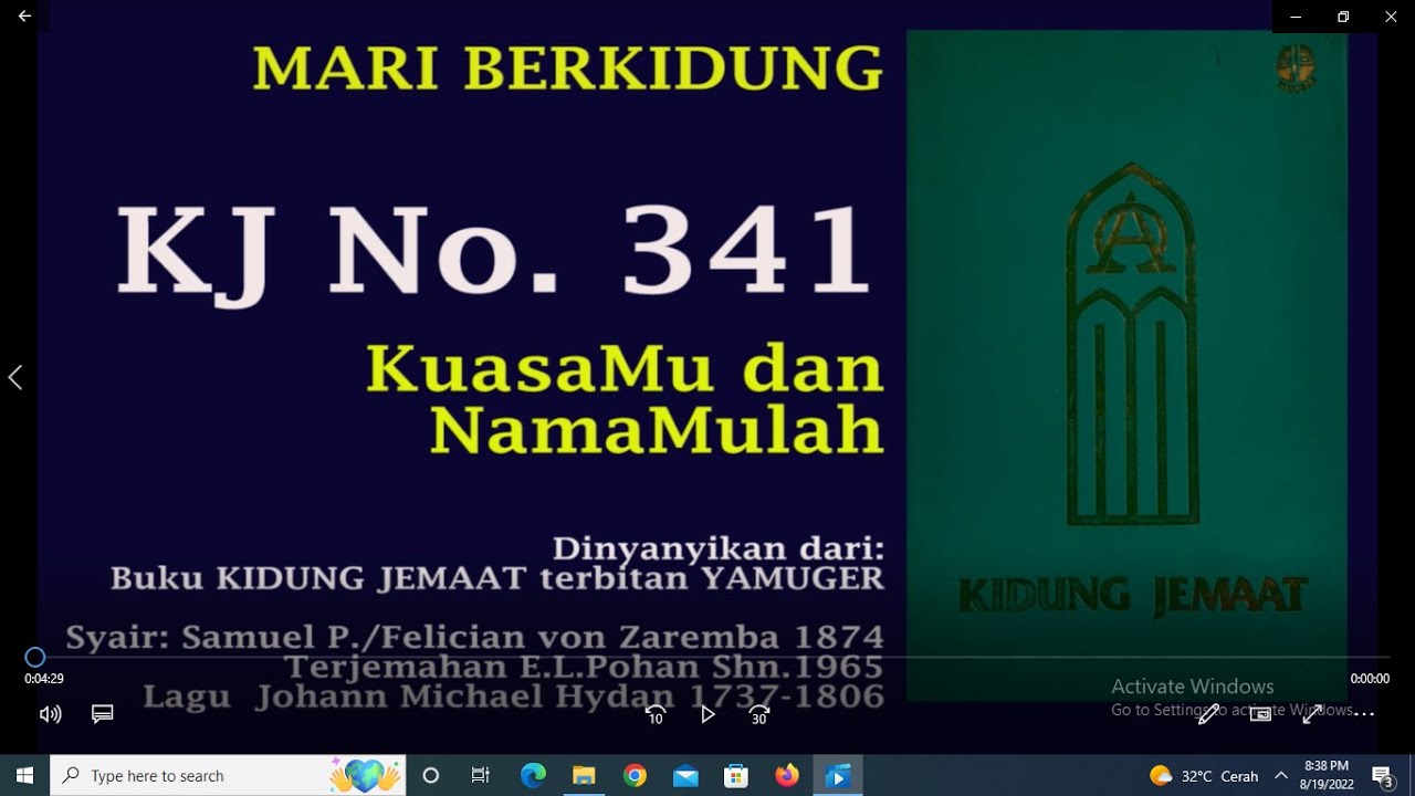 KJ No. 341, KUASAMU DAN NAMAMULAH - YouTube