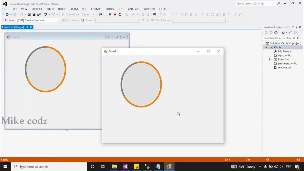 How to create a Circular progressbar - winform - VB.net - YouTube
