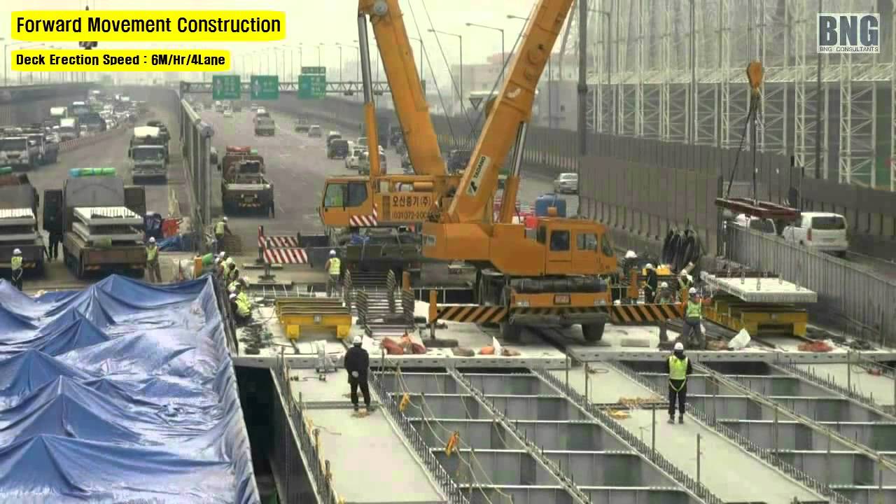 Full-depth bridge deck replacement work - YouTube