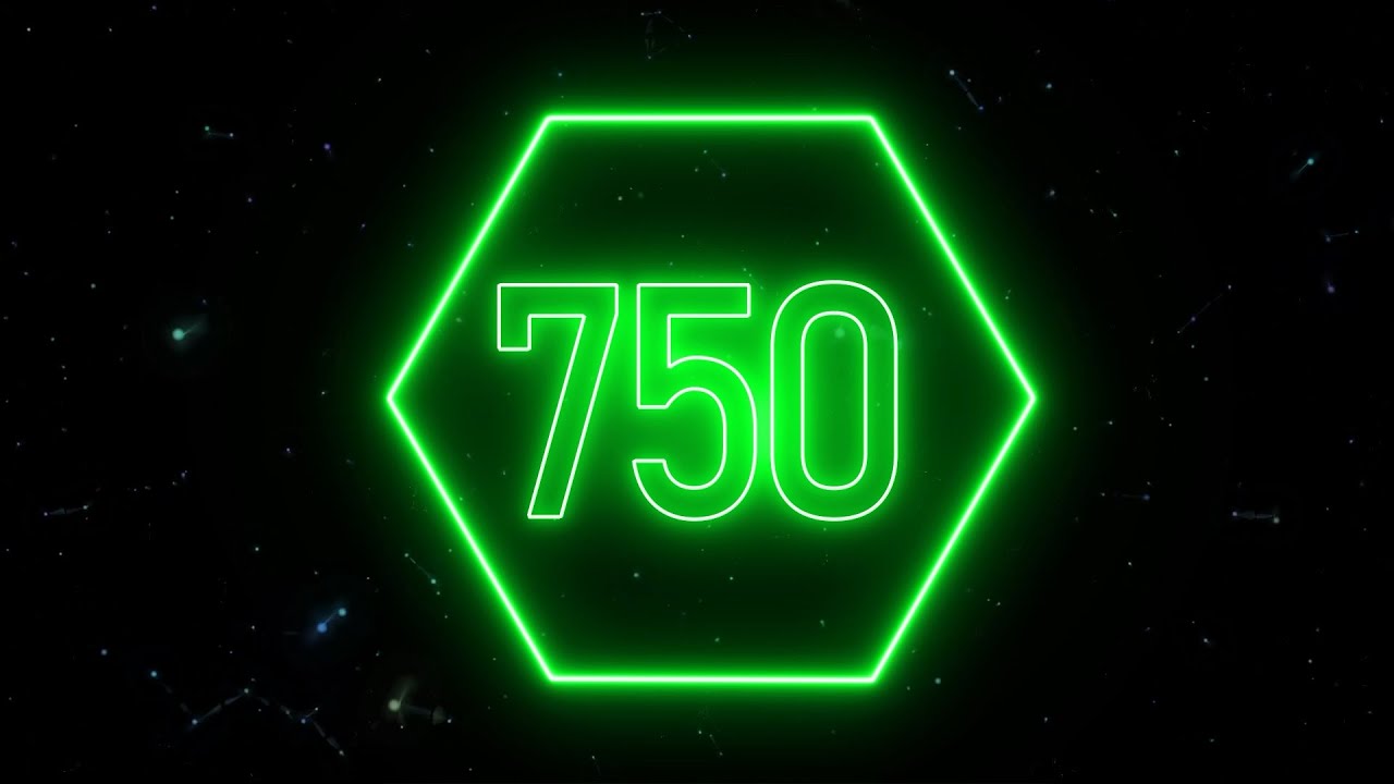 Green sota neon timer 750 seconds countdown - YouTube
