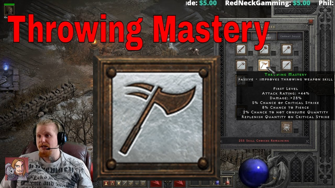 D2R Skills & Abilities - Throwing Mastery (Barbarian Passive) Combat ...