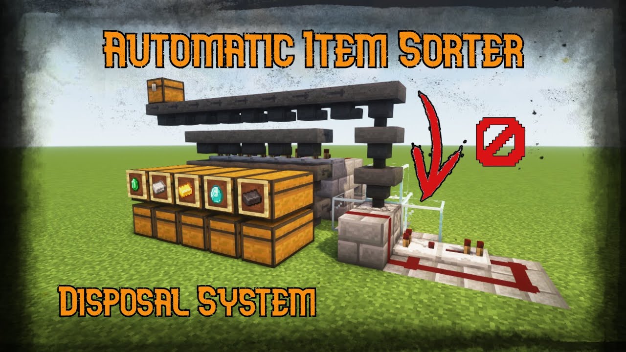 Fully Automatic Item Sorter And Item Disposal System 1 19 Minecraft