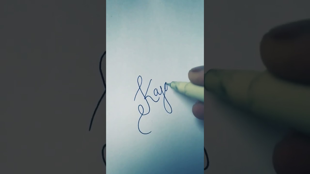 #Kajan# in #cursive style | requested name #shorts - YouTube