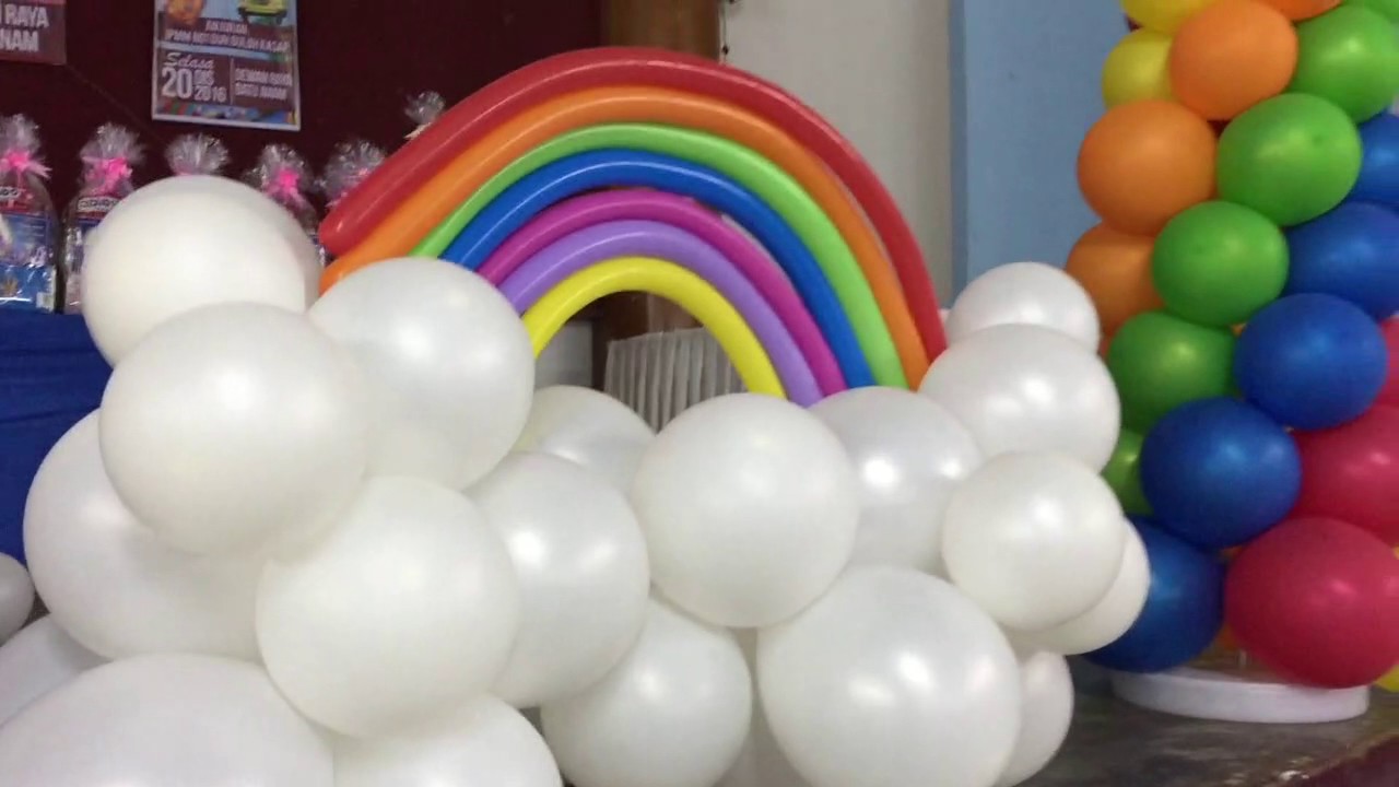 Balloon Decoration - Rainbow Theme by Oh Balloon - YouTube