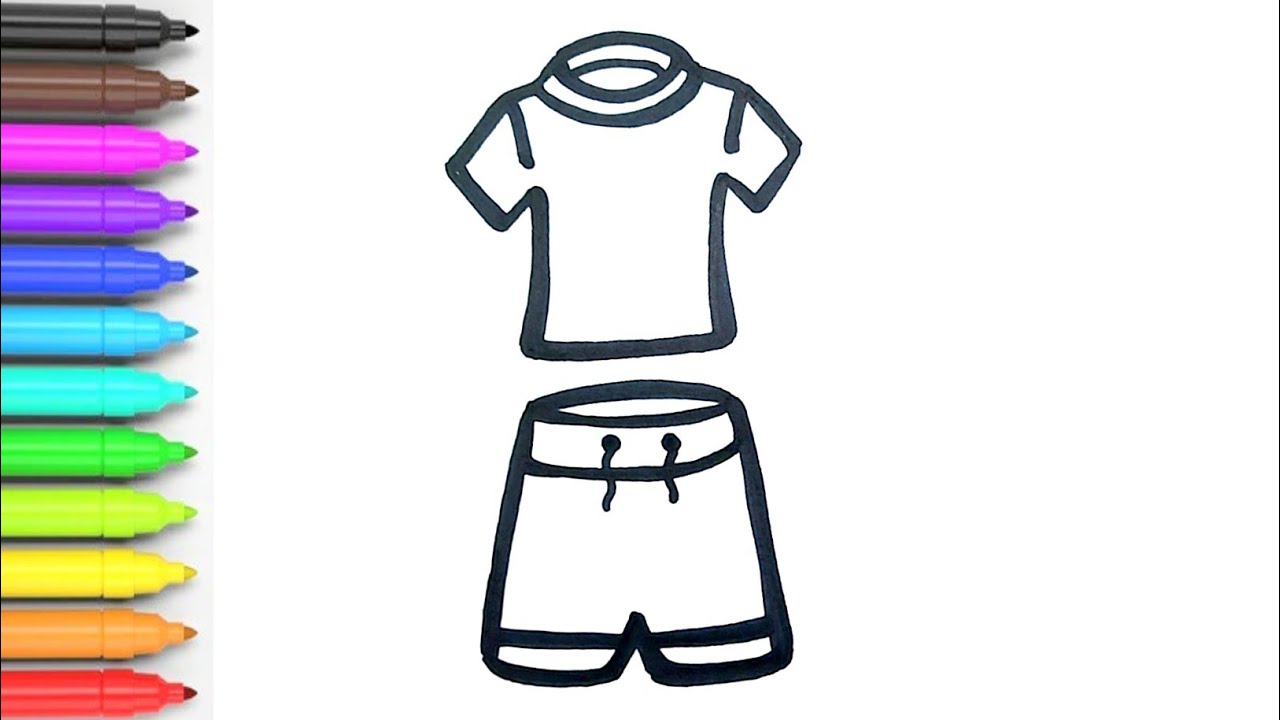 How To Draw A Shirt 👕 and Trouser For kids | Easy Drawing Video For ...
