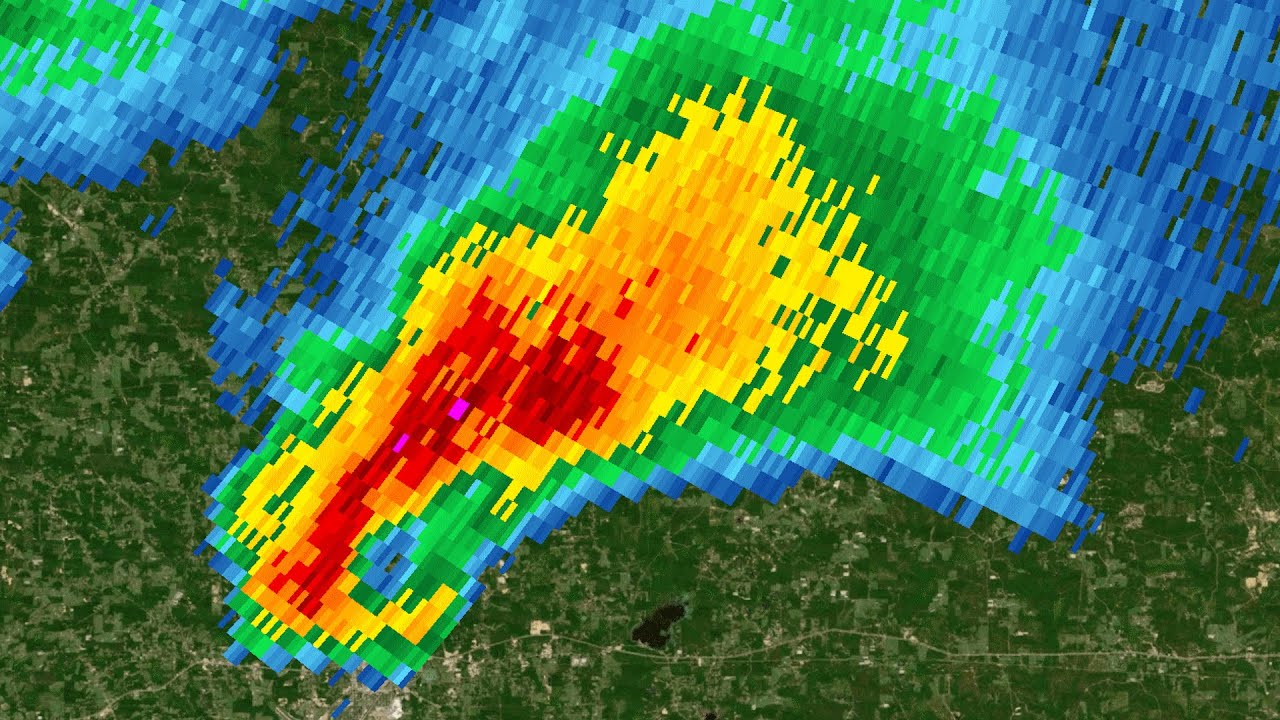 2019 Laurel, MS EF3 Tornado Radar Loop - YouTube