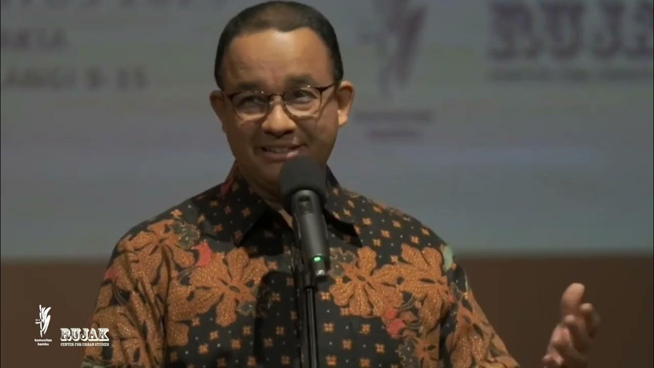 Sambutan Anies Baswedan Pada Peluncuran Buku Kota Kota Indonesia Youtube