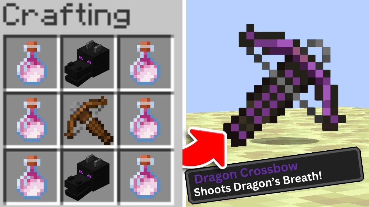 Minecraft But, There Are Custom Crossbows...!! - YouTube
