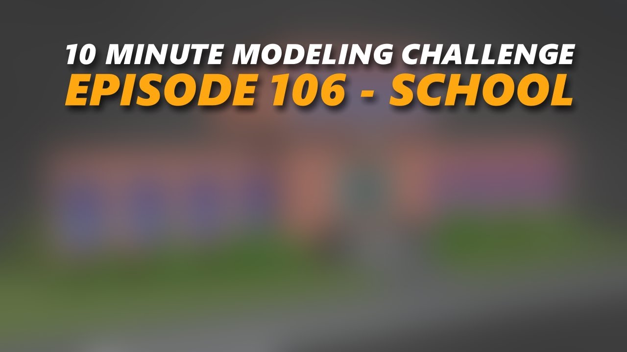 10 Minute Modeling Challenge Episode 106 - School - Blender 3.5 - YouTube