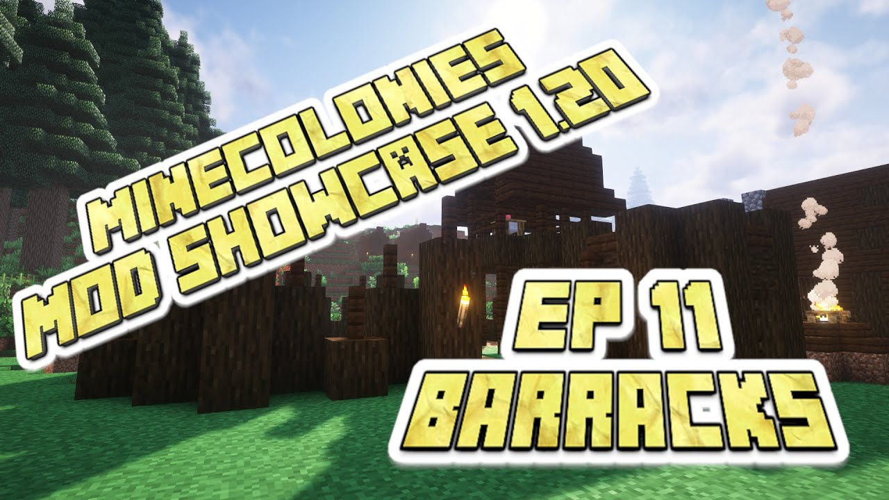 Minecolonies Mod Showcase 1.20 EP 11 - Minecraft Minecolonies Barracks ...