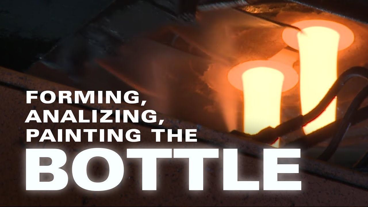 forming, analyzing and painting the glass bottle || Machines and ...