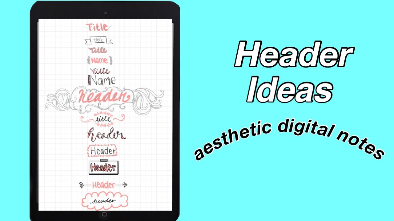 How To Take Aesthetic Notes Goodnotes 5 easy Header Ideas YouTube How To Take Aesthetic Notes Goodnotes 5 easy Header Ideas YouTube