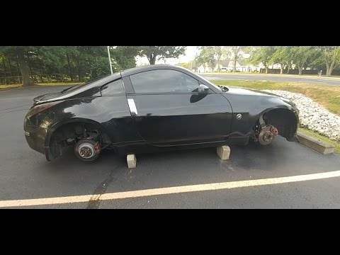 Nissan 350z stolen Wheels and recovery!! - YouTube
